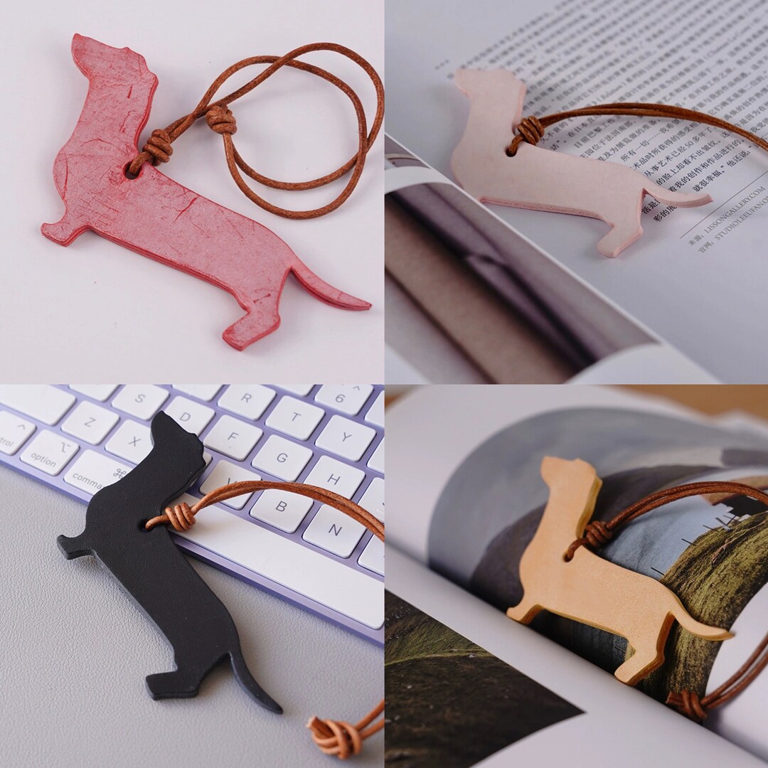 Personalized Dog Leather Bag Charm, Cute Bag Charm, Leather Dachshund ...