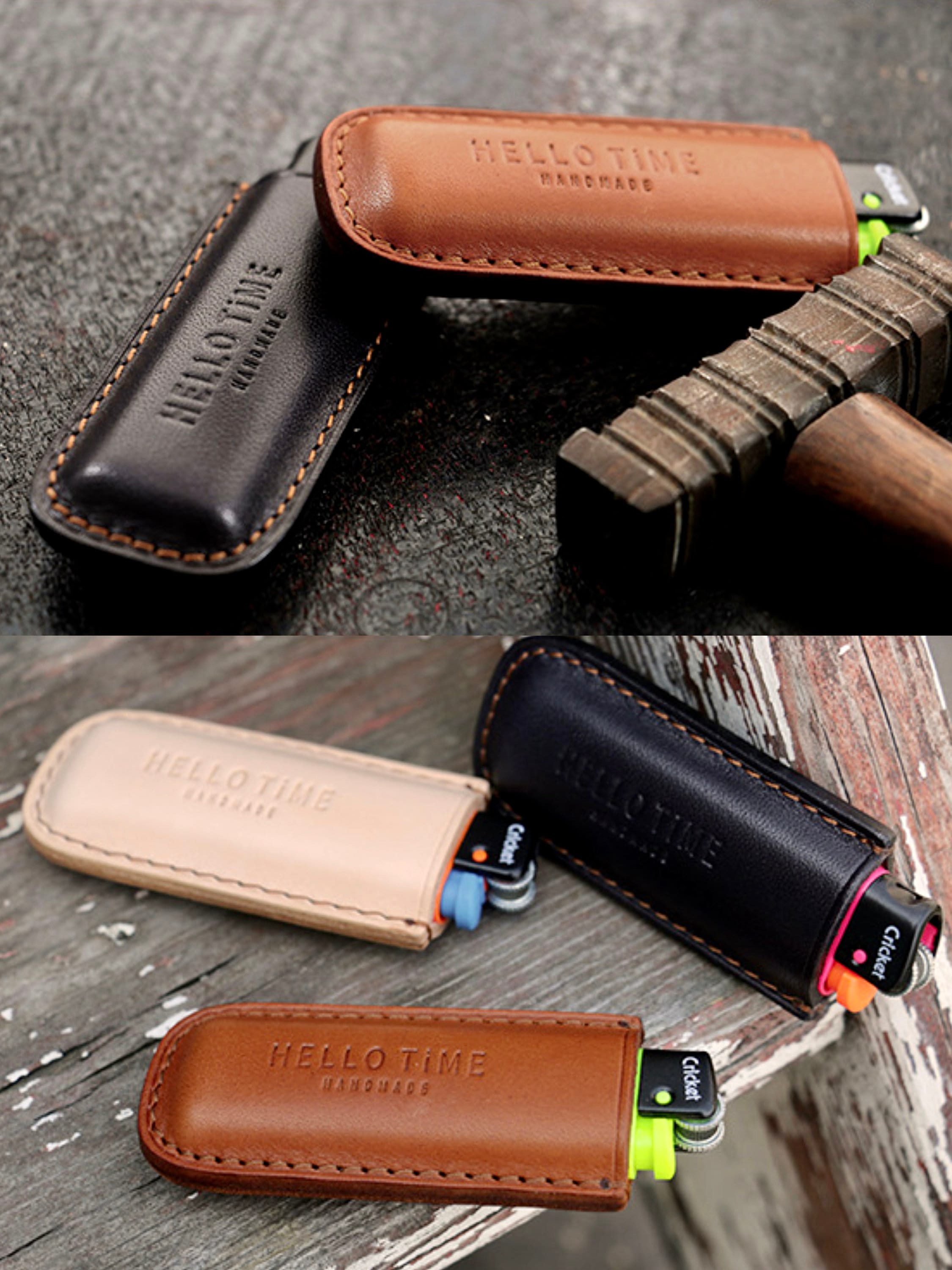 Personalized Full-grain Leather Lighter Case, Gift for Smokers - Etsy