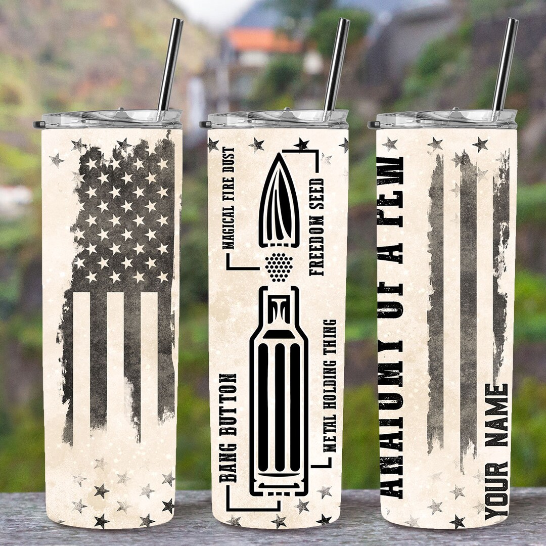 Anatomy of a Pew Second Amendment Personalized Tumbler With Straw Gift ...