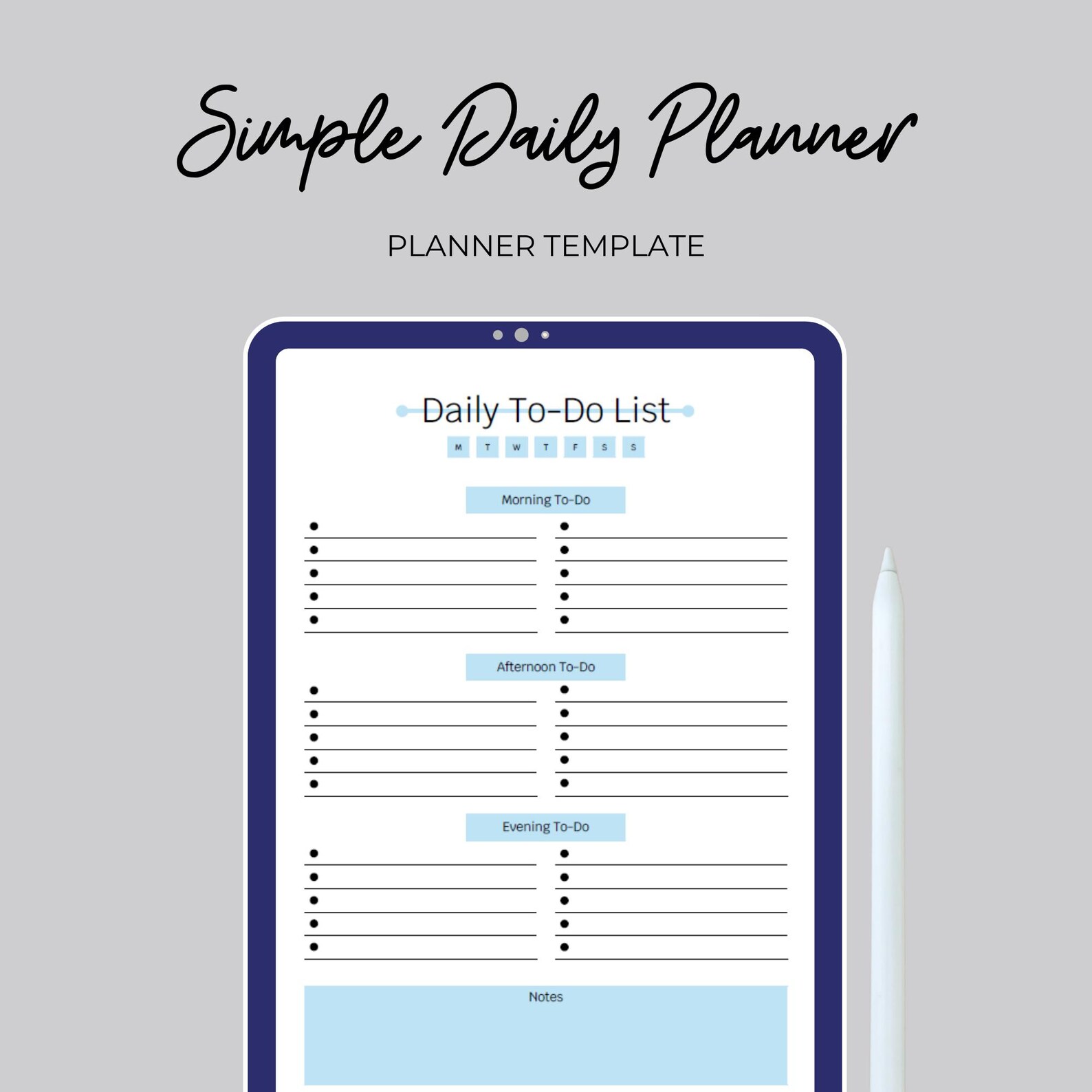 Printable Simple Planner, Planner for Organization & Productivity in ...