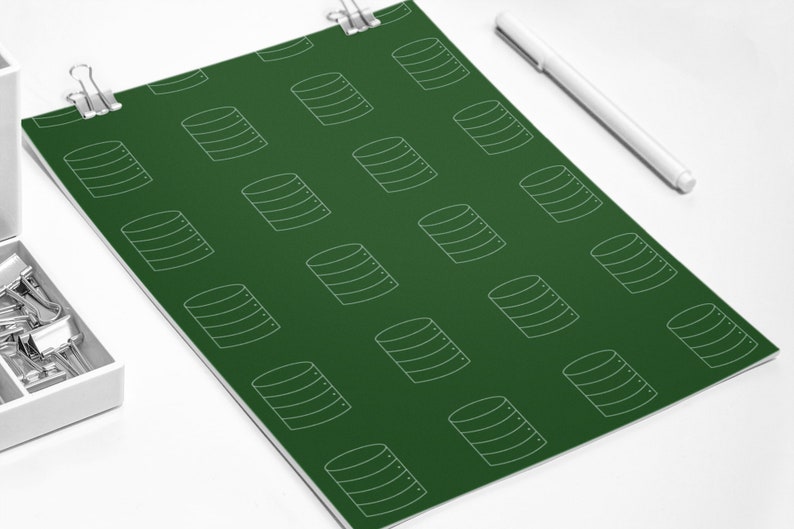 Databases on Green Background, Seamless Pattern for Fabric, Digital ...