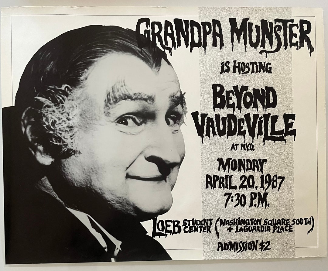 Beyond Vaudeville Vintage Large Poster Al Lewis Grampa Munster VERY RARE - Etsy