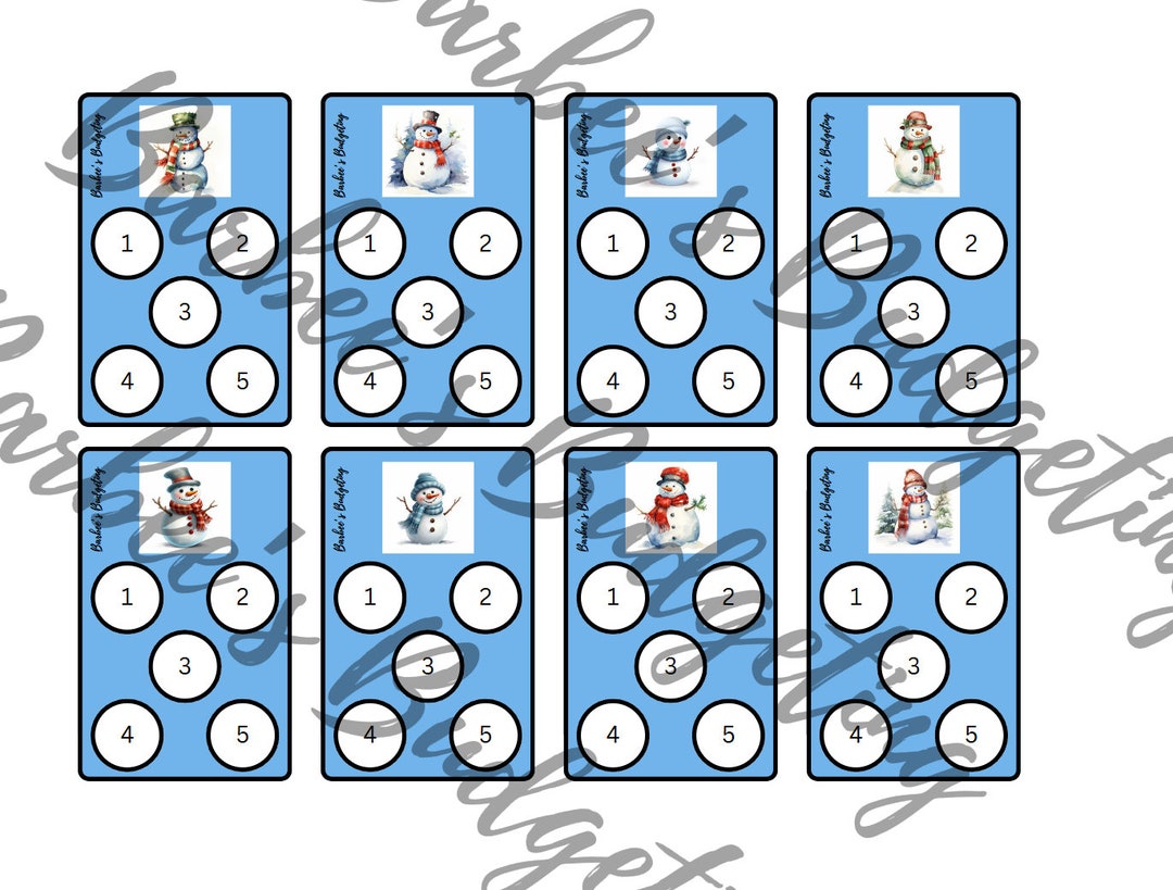 Micro Snowman Savings Challenge - Etsy