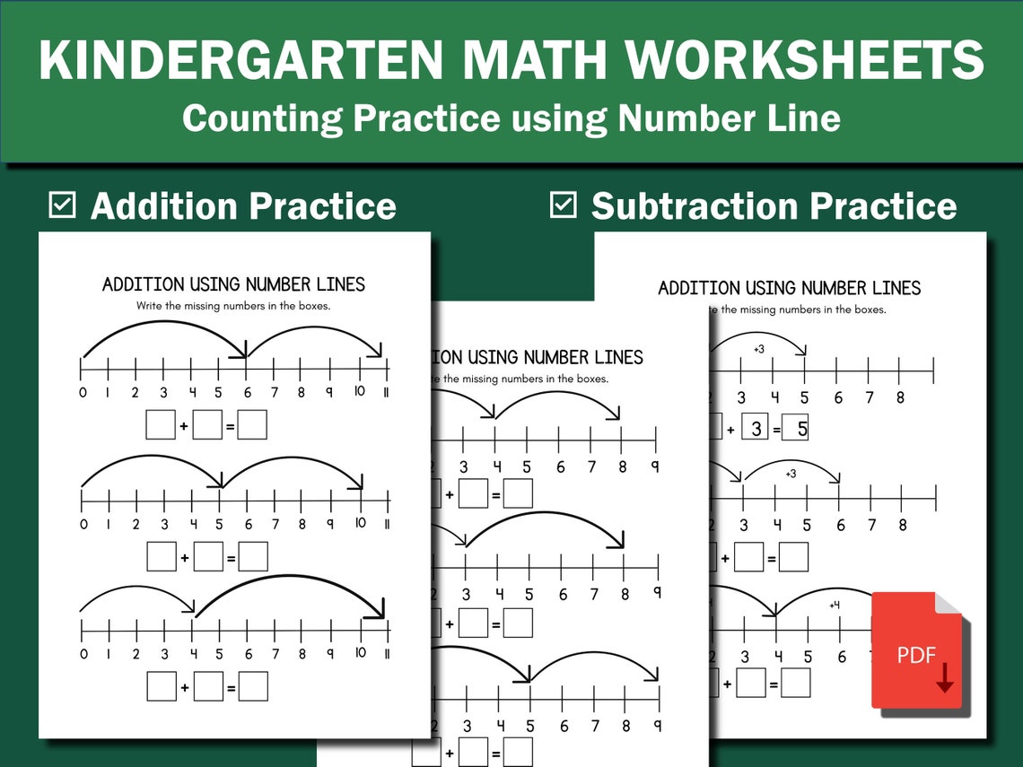 30 Printable Kindergarten Math Practice Counting - Etsy