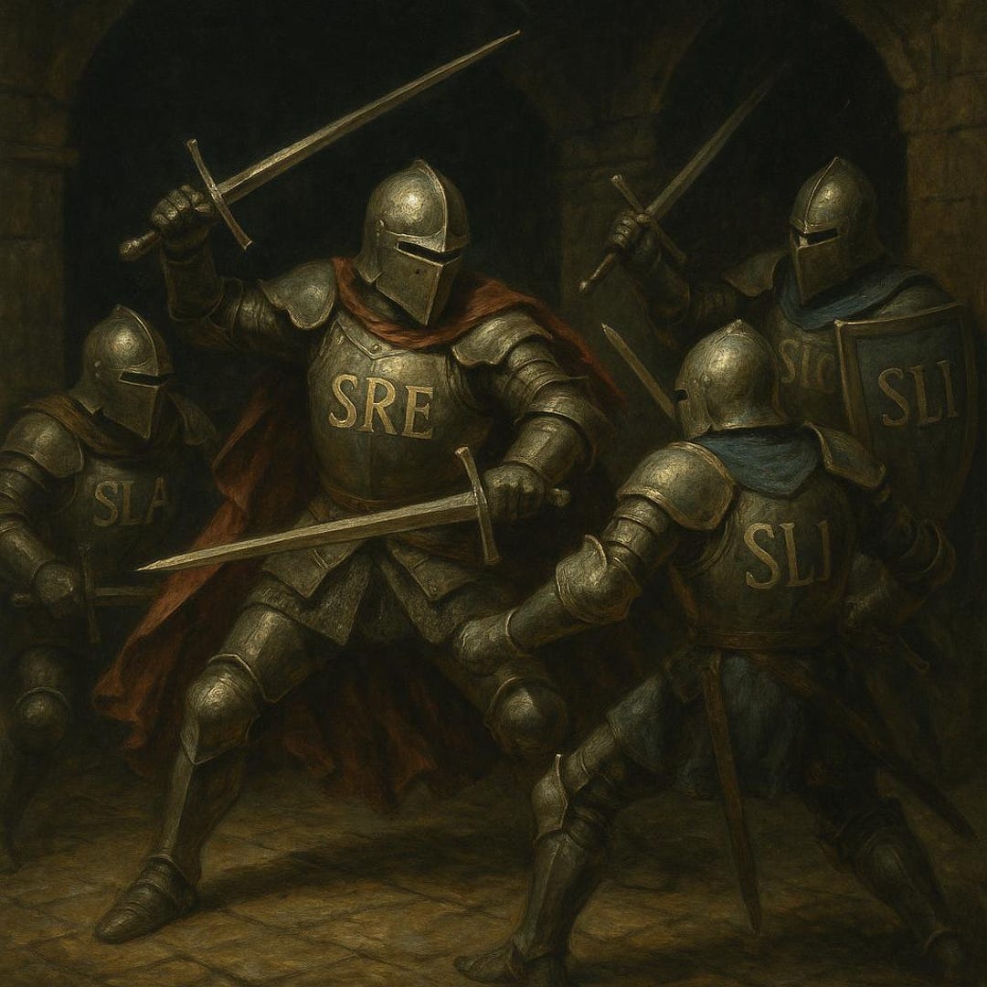SRE Vs SLA/SLI Medieval Knights Poster | Devops Geek Wall Art | Digital ...