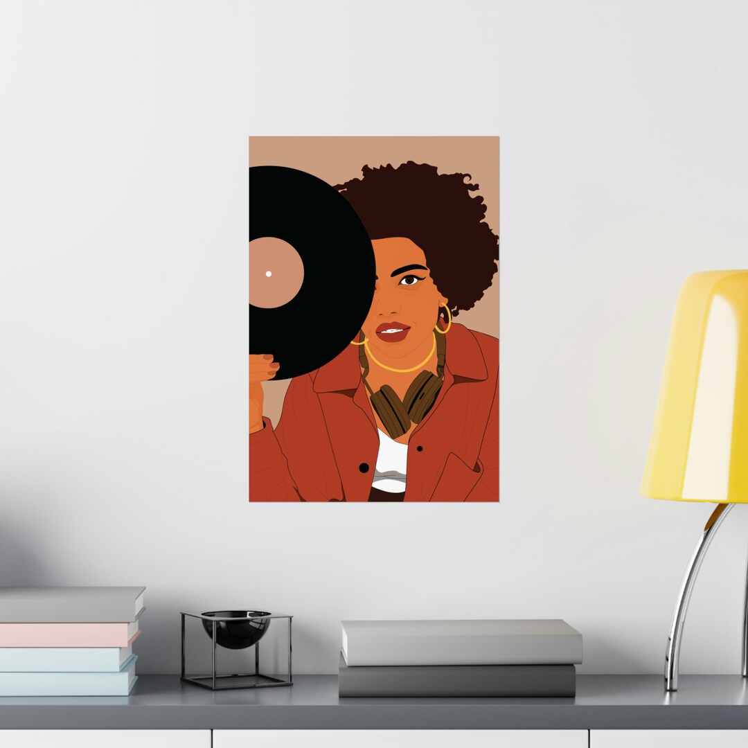 Vinyl Girl Poster Print - Etsy
