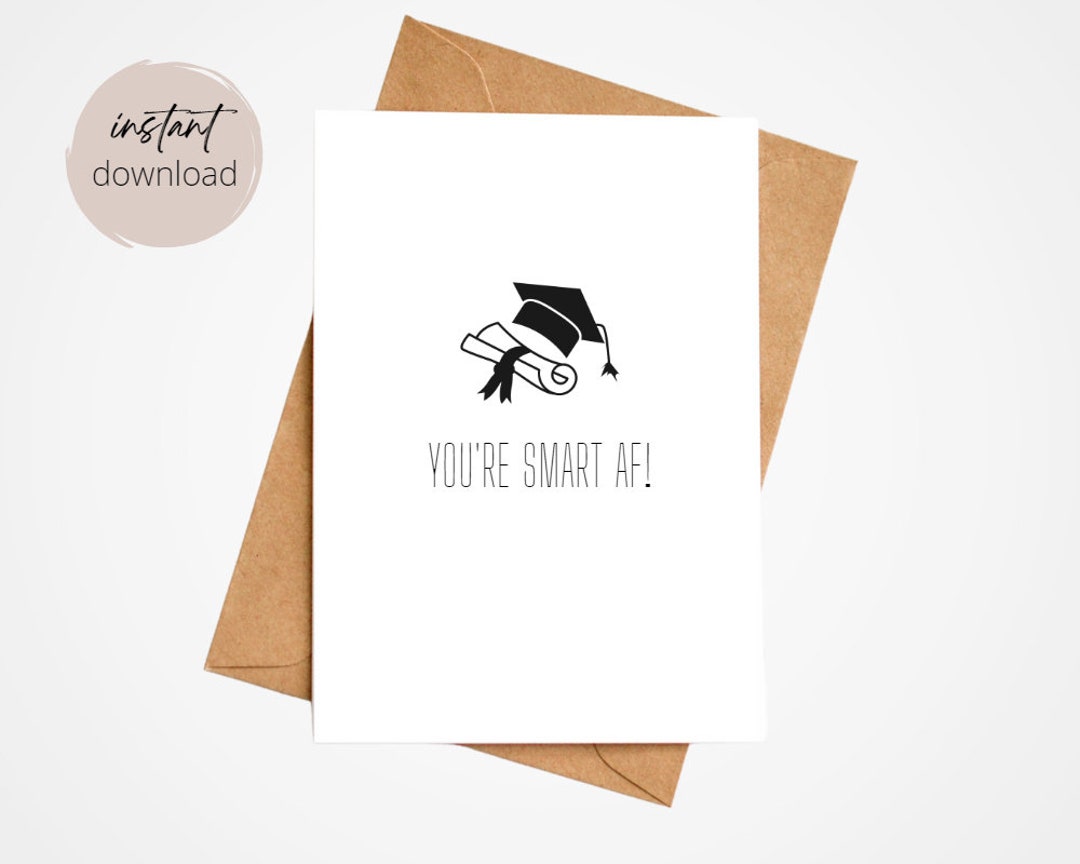 Funny Sarcastic Printable Instant Digital Congrats Graduation Card ...