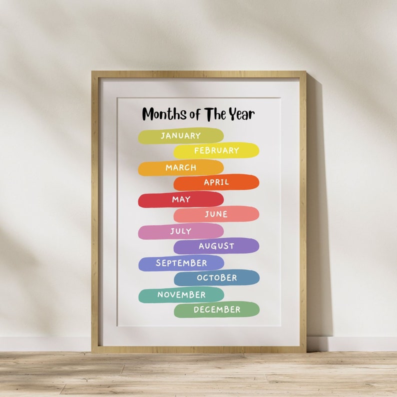 Months of the Year Printable-seasons, Montessori Education, Teaching ...