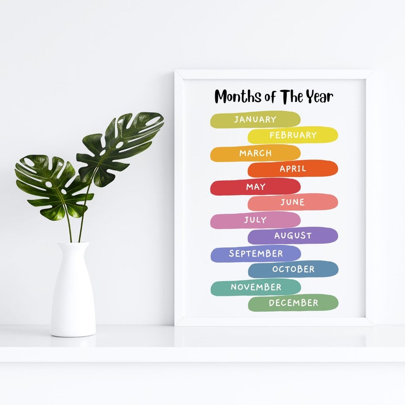 Months of the Year Printable-seasons, Montessori Education, Teaching ...
