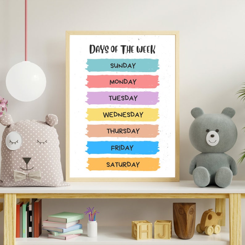 Days of the Week for Classroom Calendar | Days of the Week Poster ...