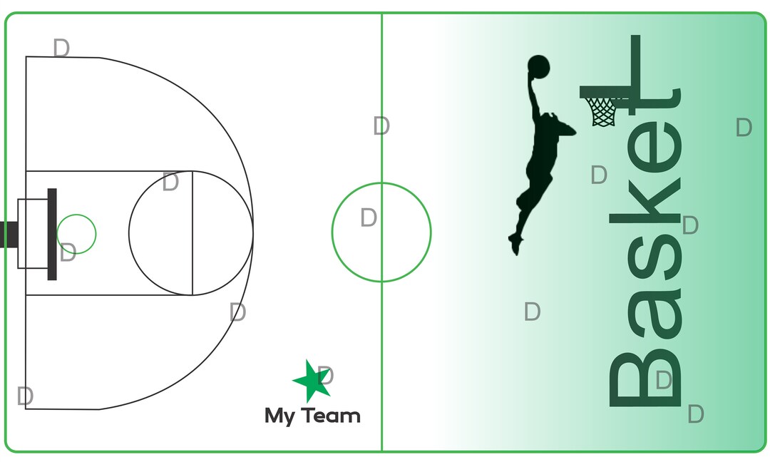 Basketball Tactics Board to Print - Etsy