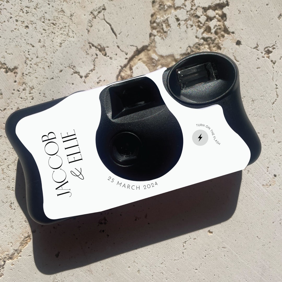 10 Kodak Disposable Camera Sticker Wraps, Customised Wedding Camera ...