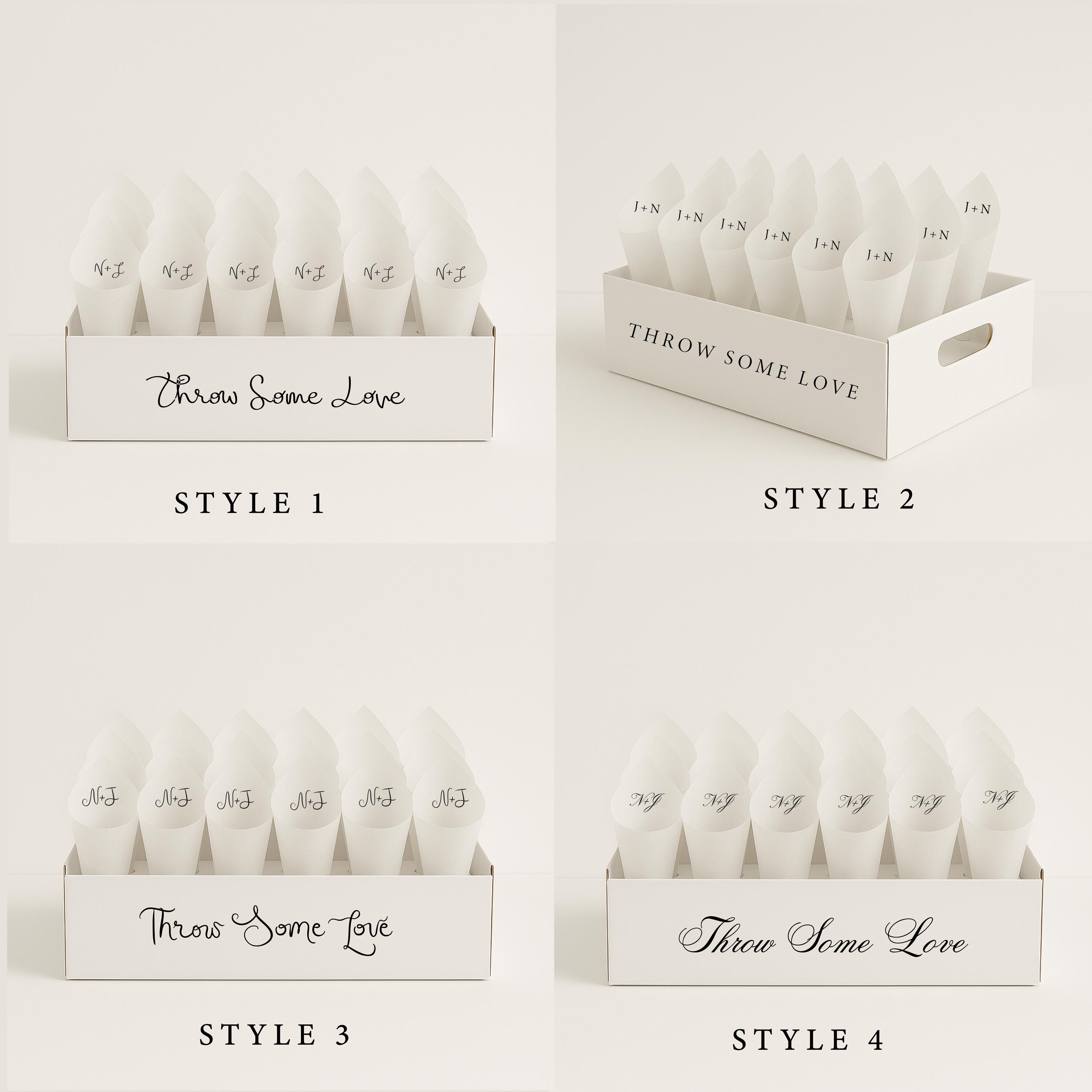 Confetti Cone Holder, Personalised and Customised. Vellum, Wedding ...