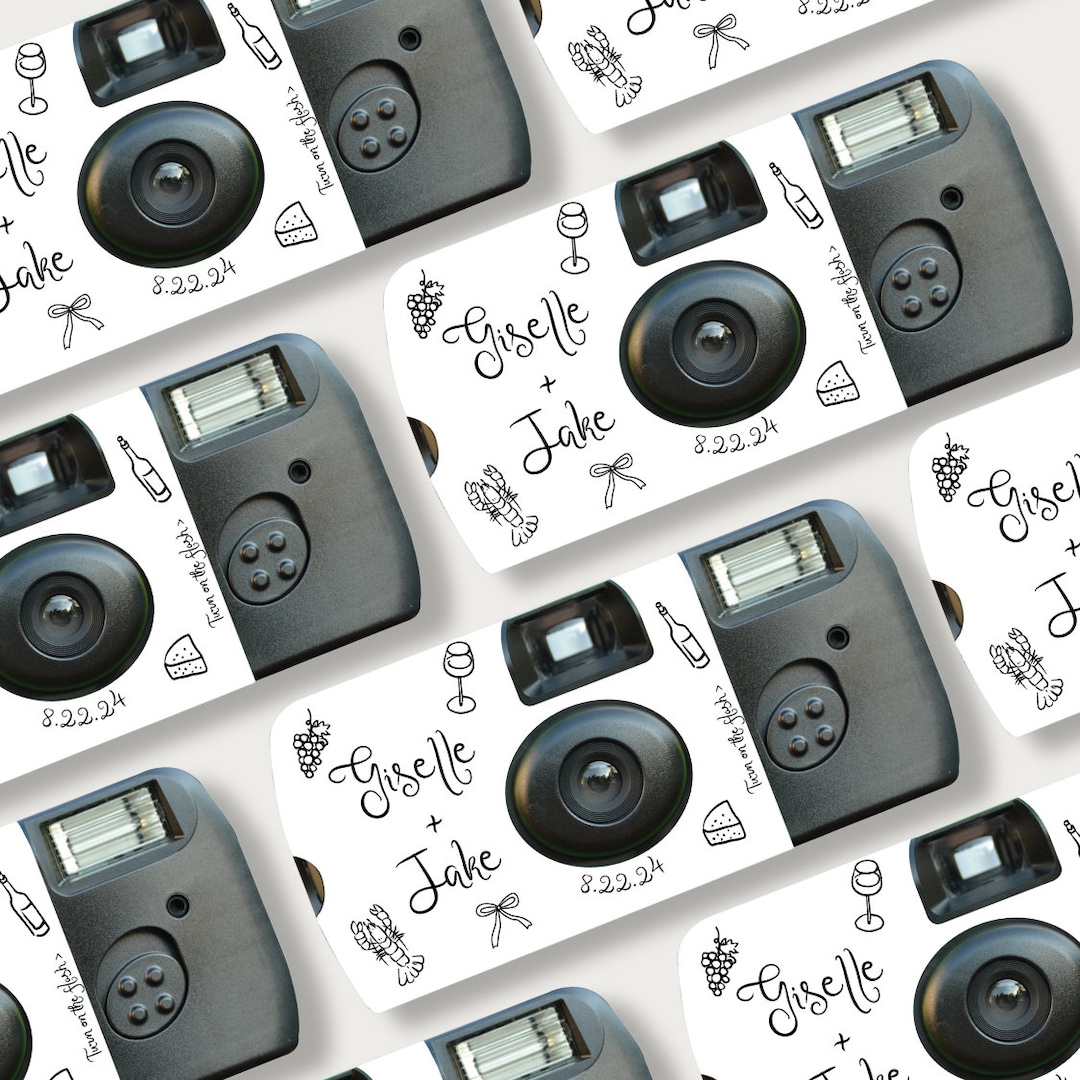 2 X Fuji Film Quicksnap Disposable Camera Wrap Cover Stickers Hand ...