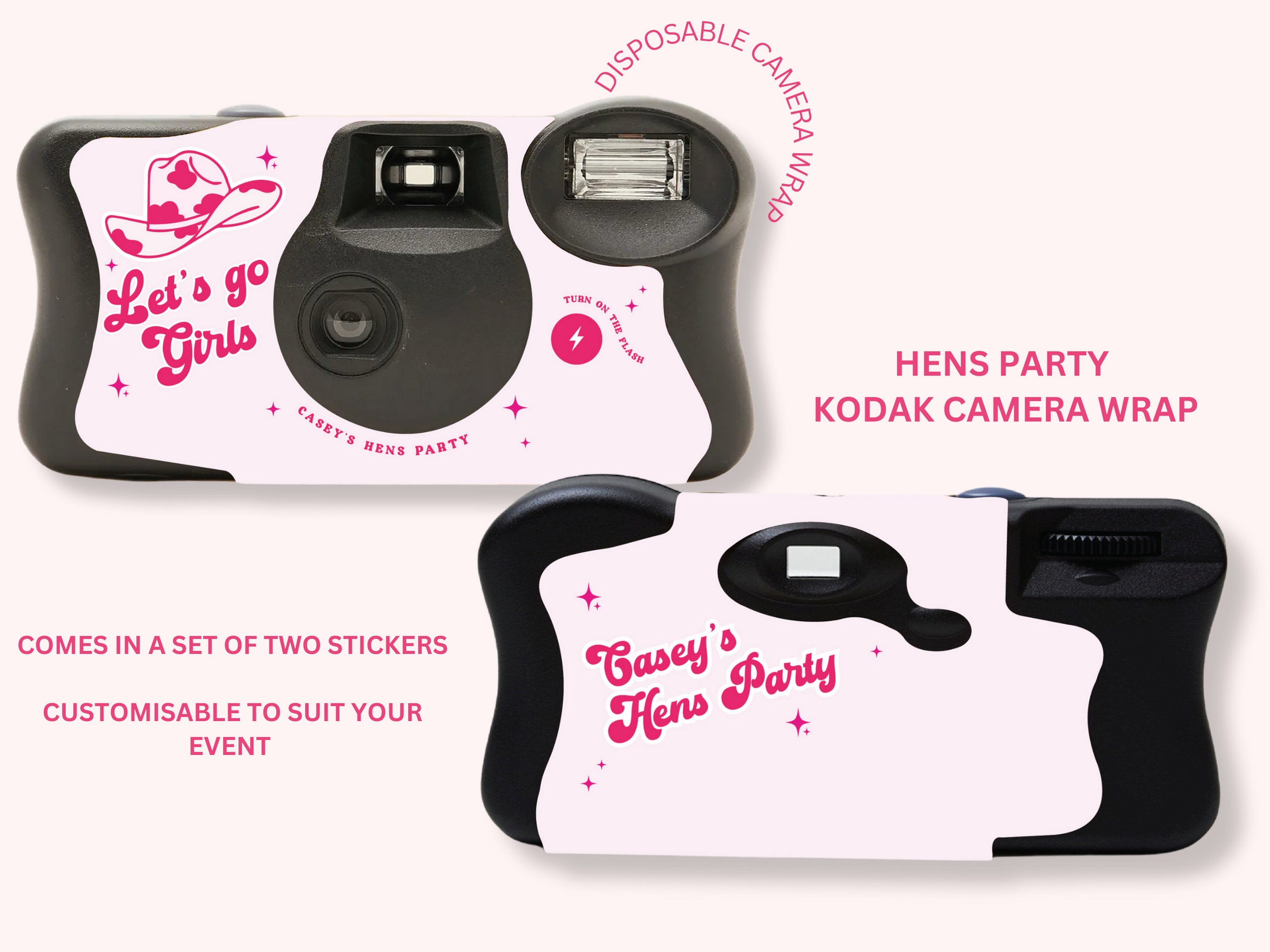 2 X Kodak Disposable Camera Wrap Cover Hens Party Let's Go - Etsy