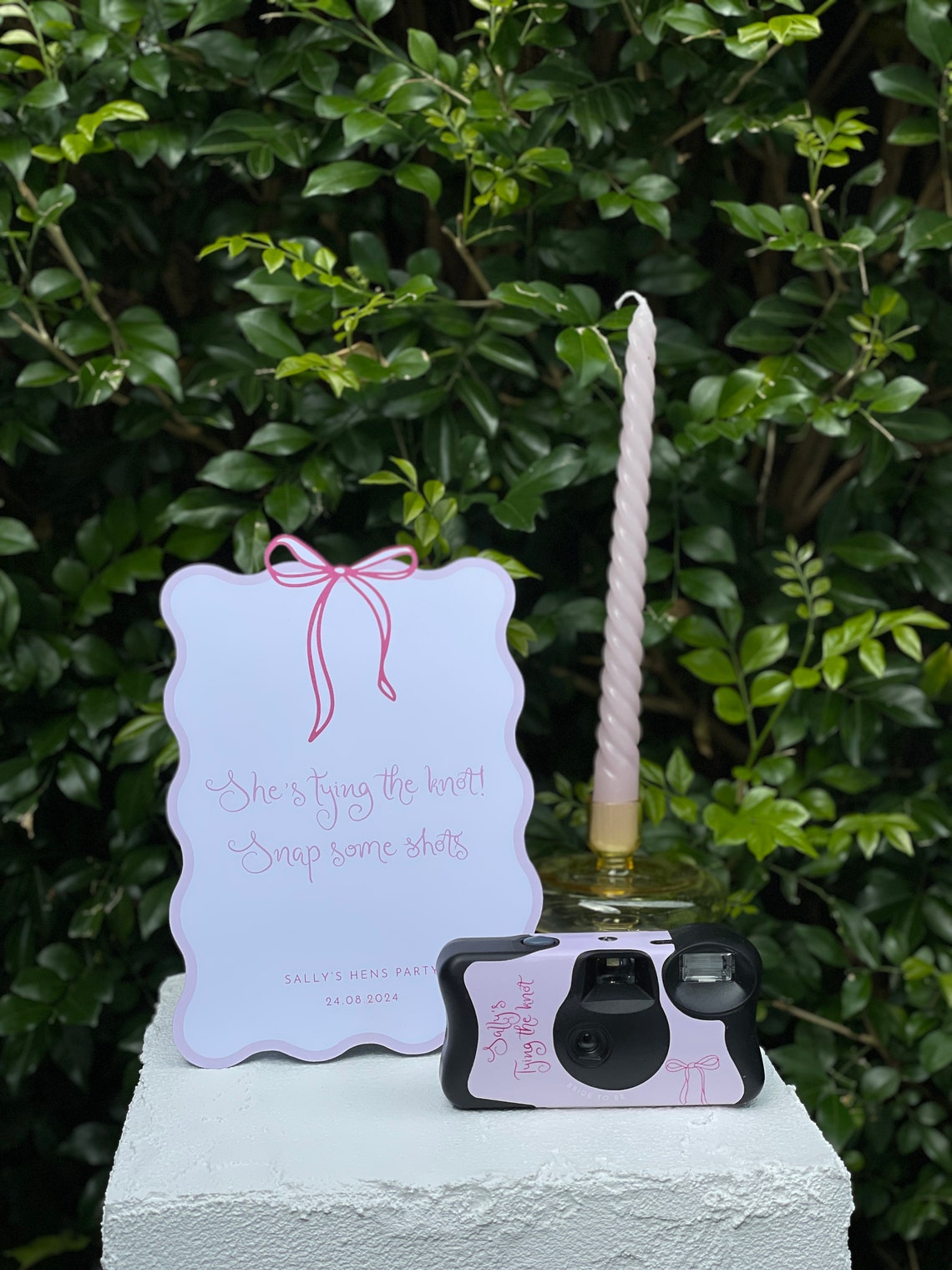 She's Tying the Knot, Free-standing Sign, Custom Hens, Bach Sign, Bar ...