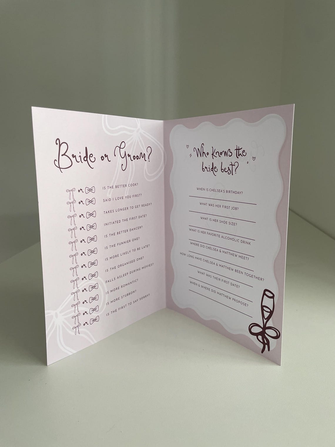 Hens Party, Pink and Maroon, Bachelorette Game Booklet, Menu, Hens ...
