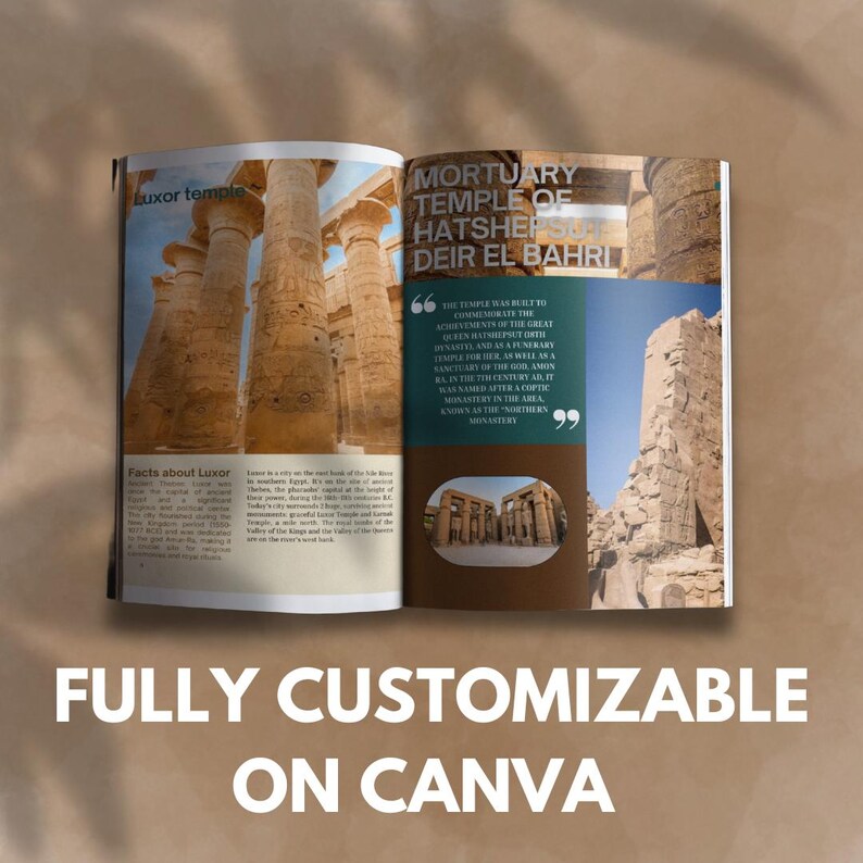 Egypt Travel Guide E-book Template - Professional, Editable, Instant ...