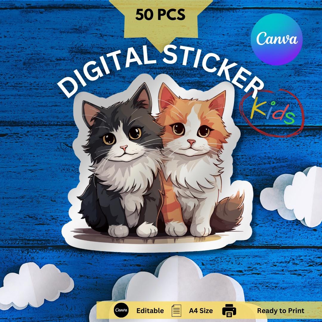 Digital Stickers Bundle for Kids | Cute Printable Stickers for Kids ...
