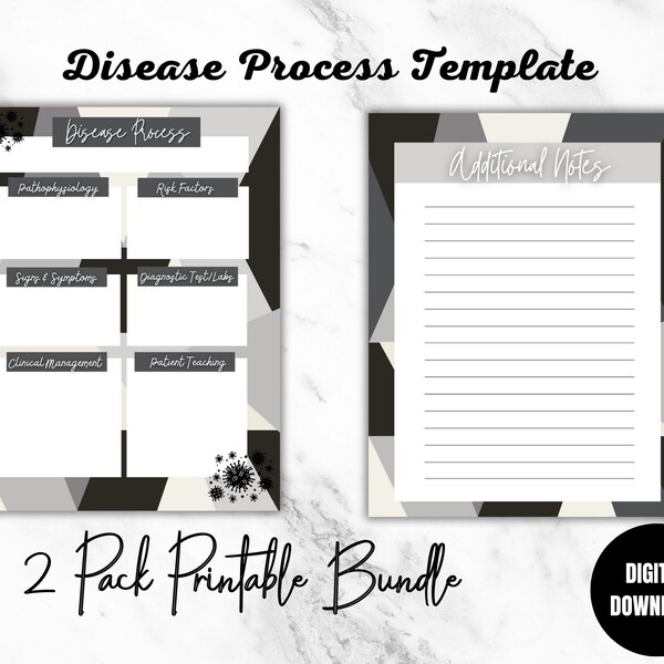 Disease Process Sheets - Etsy