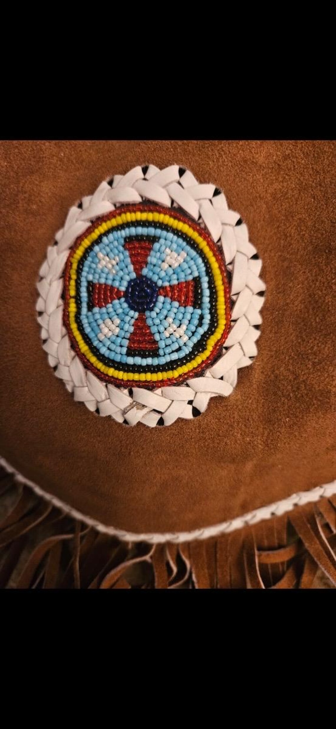 Suede Leather Bag With Beadwork - Etsy