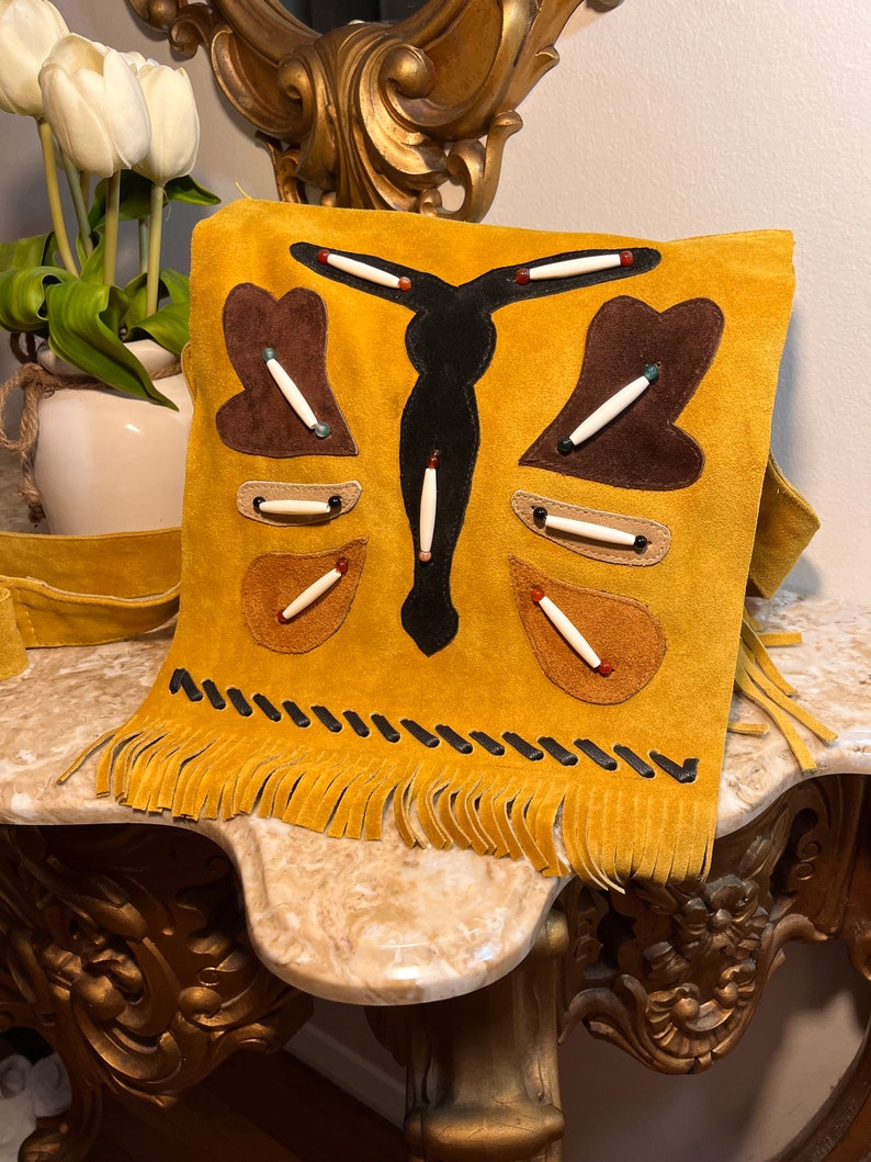 Suede Leather Butterfly Bag - Etsy