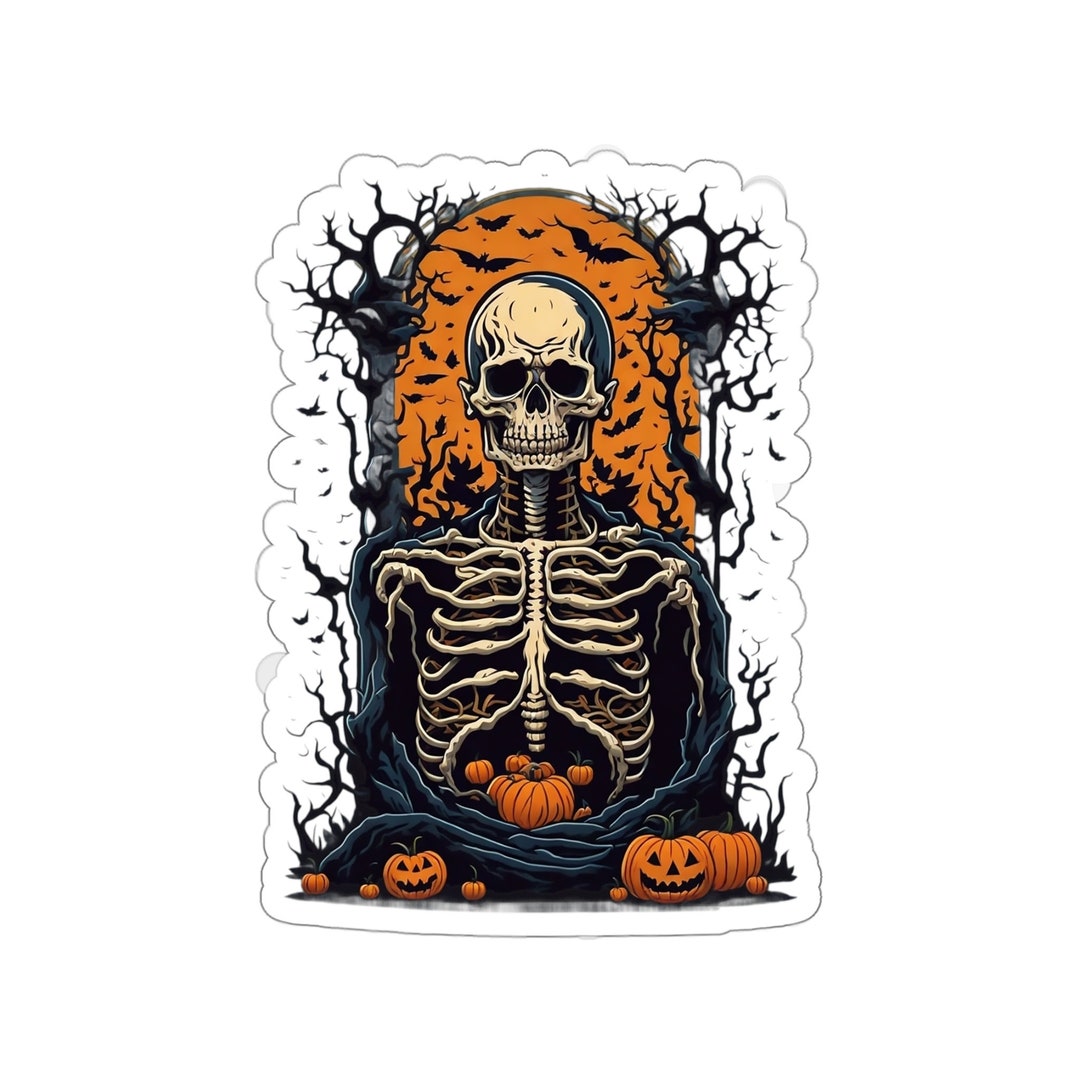 Skeleton Kiss-cut Stickers Skeletons and Pumpkins Sticker Sticker Bomb ...