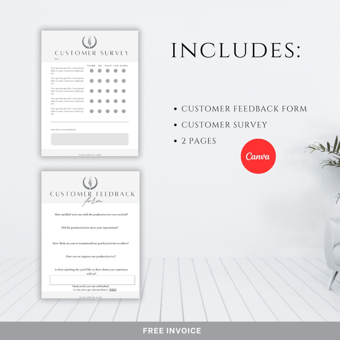 Customer Survey Template for Small Business Survey editable - Etsy