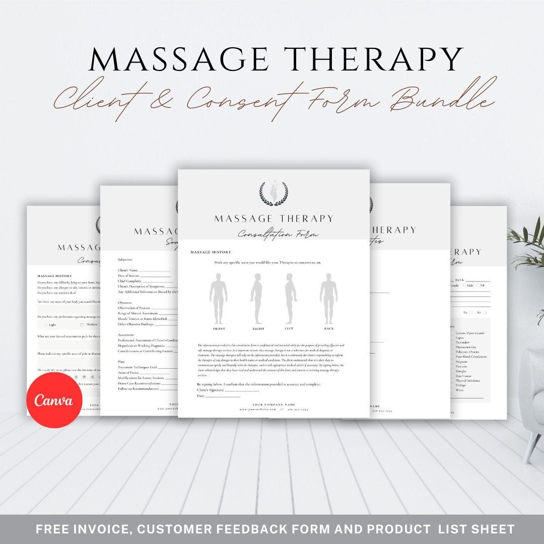 Massage Therapy and Consultation Forms Massage Consent Form Massage ...