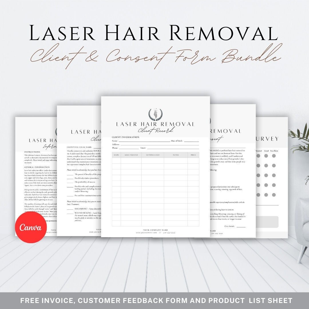 Laser Hair Removal Consent Forms for Laser Hair Reduction Intake Form ...