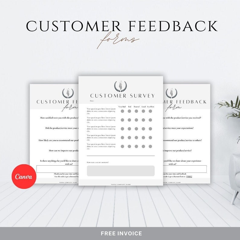 Customer Survey Template for Small Business Survey editable - Etsy