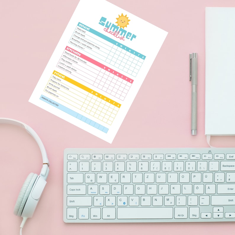 Summer Checklist. Summer Chore Chat. Digital Printable Download - Etsy