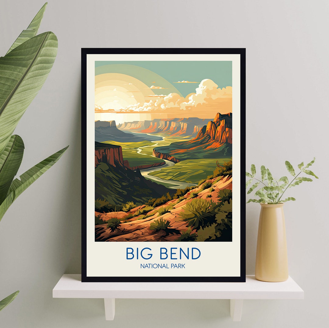 Big Bend Poster National Park Big Bend Art Big Bend Print - Etsy