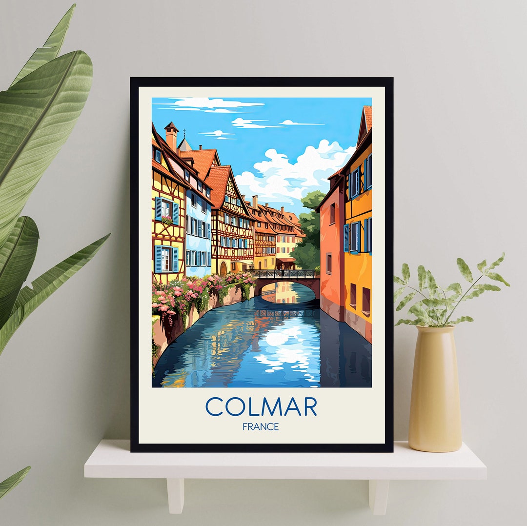 Colmar Travel Poster France Poster Colmar Art Colmar Print - Etsy
