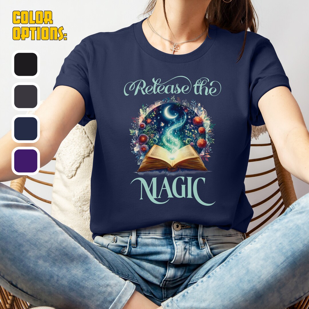 Fantasy Book Shirt, Magic Moonlit Wonderland, Enchanted Dreamscape ...