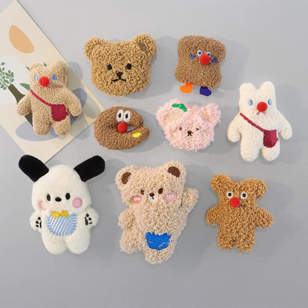 Cute Cartoon Doll Fridge Magnets, Stuffed Toy Fridge Magnets, Kawaii ...