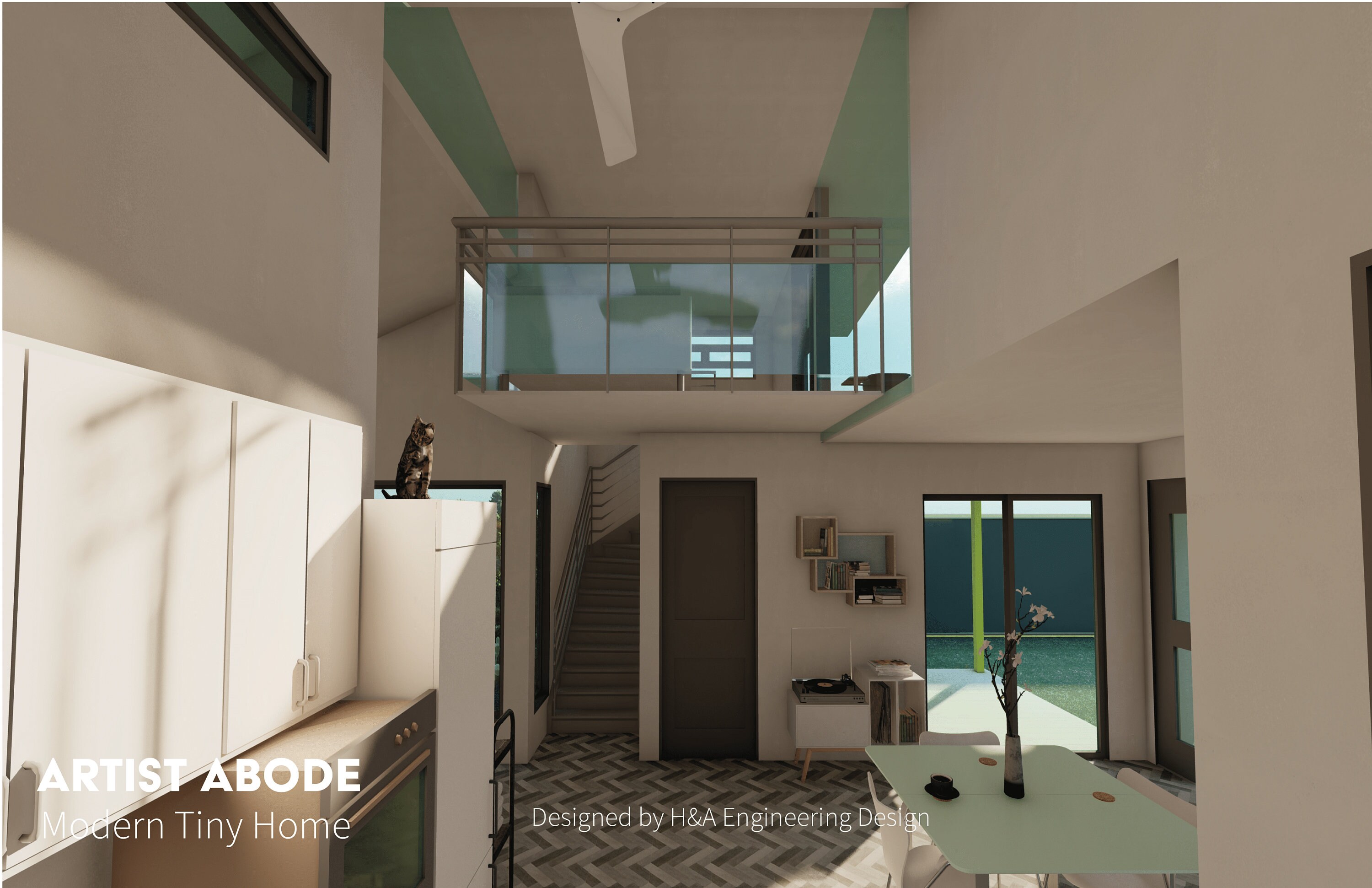 Modern Design ADU Floor Plan | Minimalist Home Office Rental Unit Shed ...