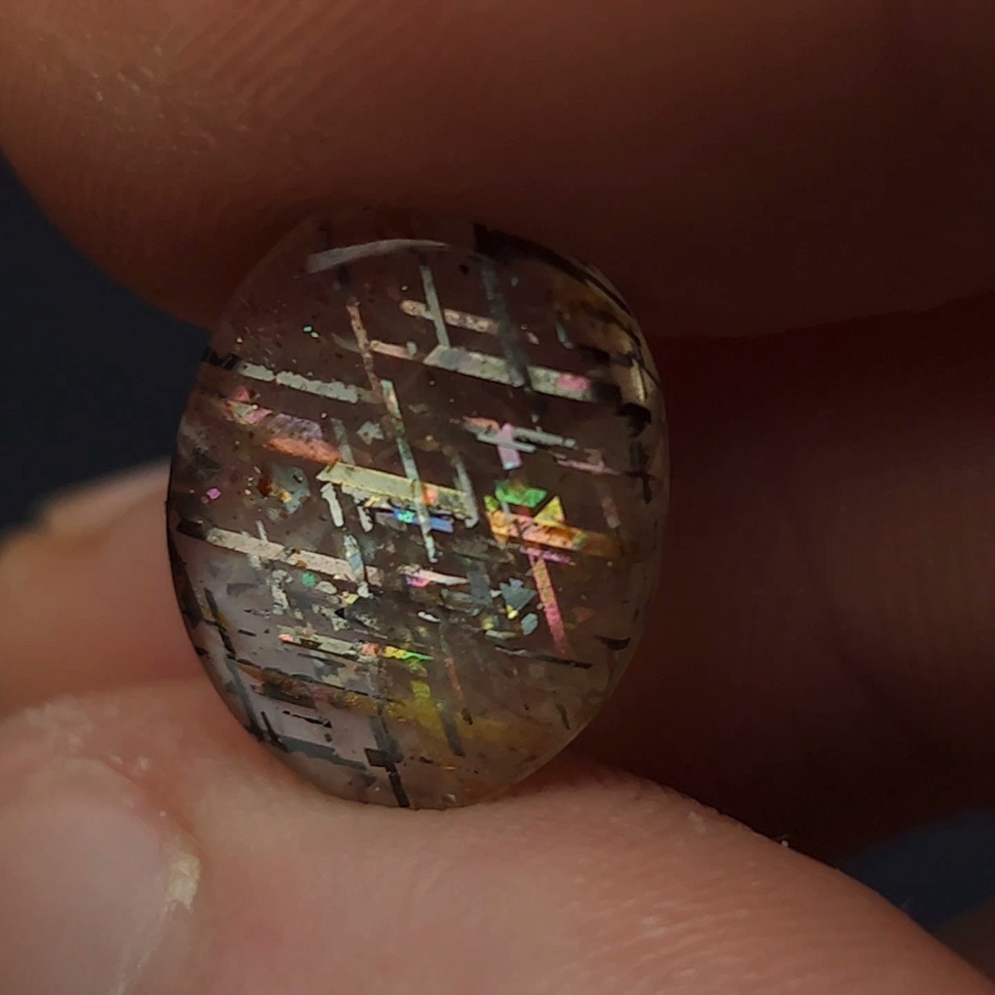 Rainbow Lattice Sunstone From Australia 5cts - Etsy