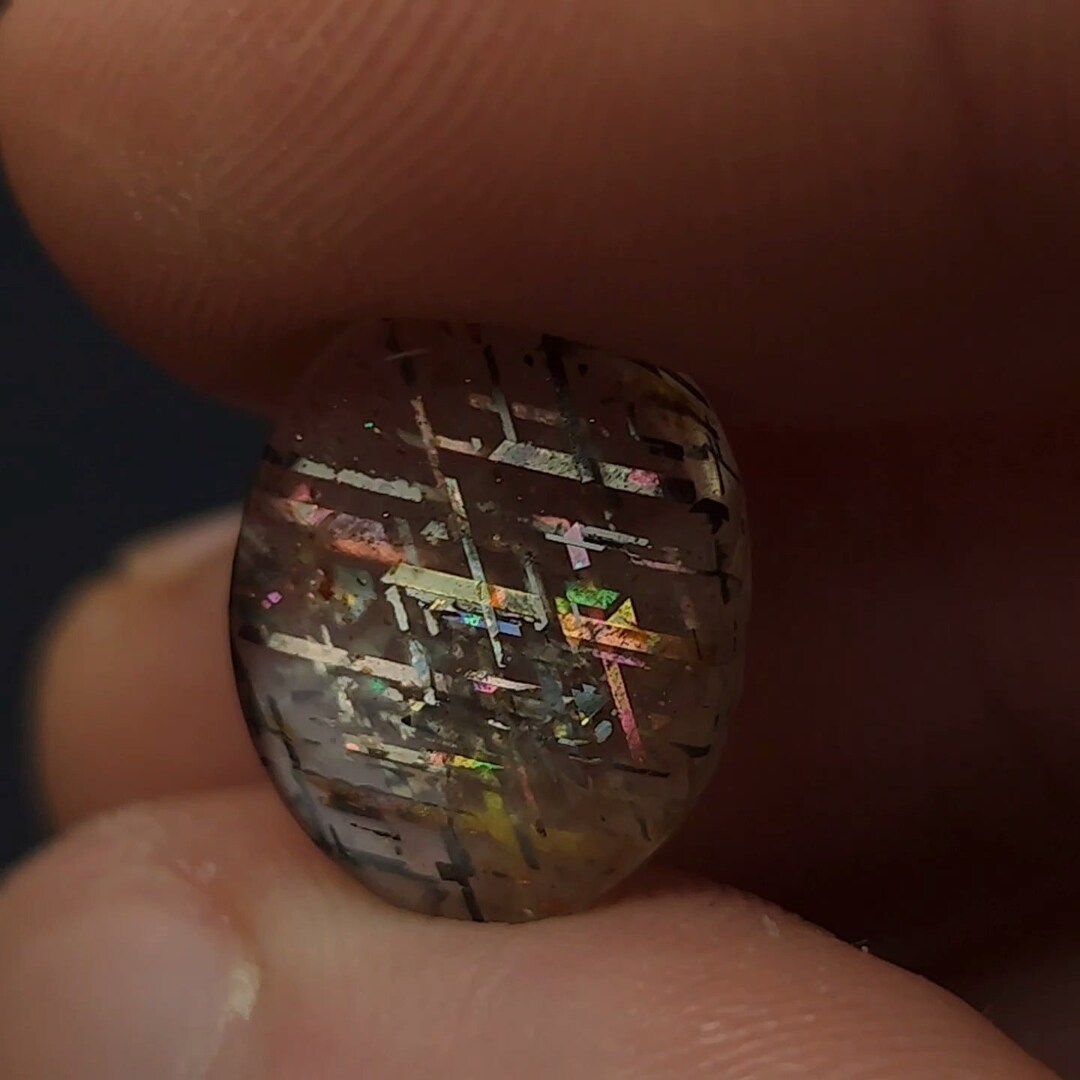 Rainbow Lattice Sunstone From Australia 5cts - Etsy