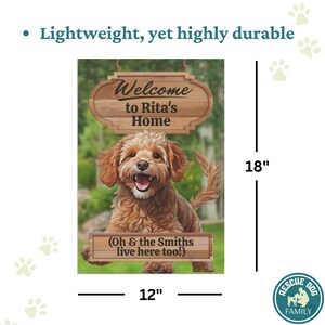 Cute Cavapoo Gift Ideas, Personalized Dog Welcome Sign, Small Garden ...