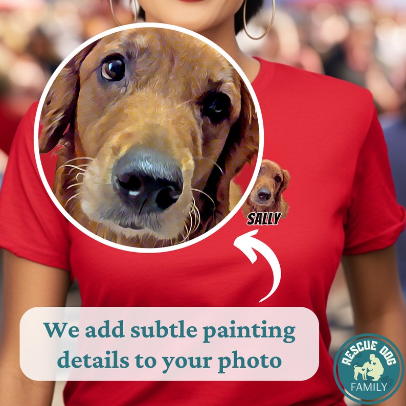 Custom Dog Face T-shirt, Personalized Dog Mom Shirt Using Dog Photo ...