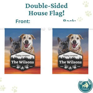 Personalized Family Camping Flag, Happy Campers Custom Welcome Sign for ...