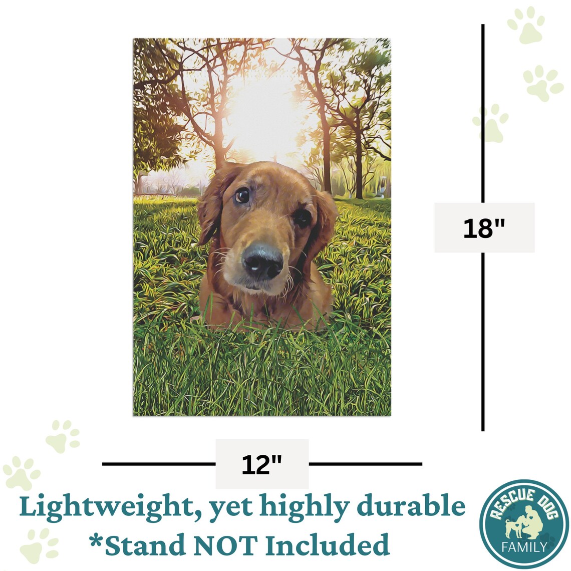 Personalized Dog Garden Flag Using Dog Photo, Custom Pet Loss 12x18 ...