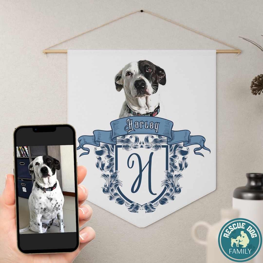 Custom Dog Pennant Banner, Personalized Pennant Flag Using Pet Photo ...