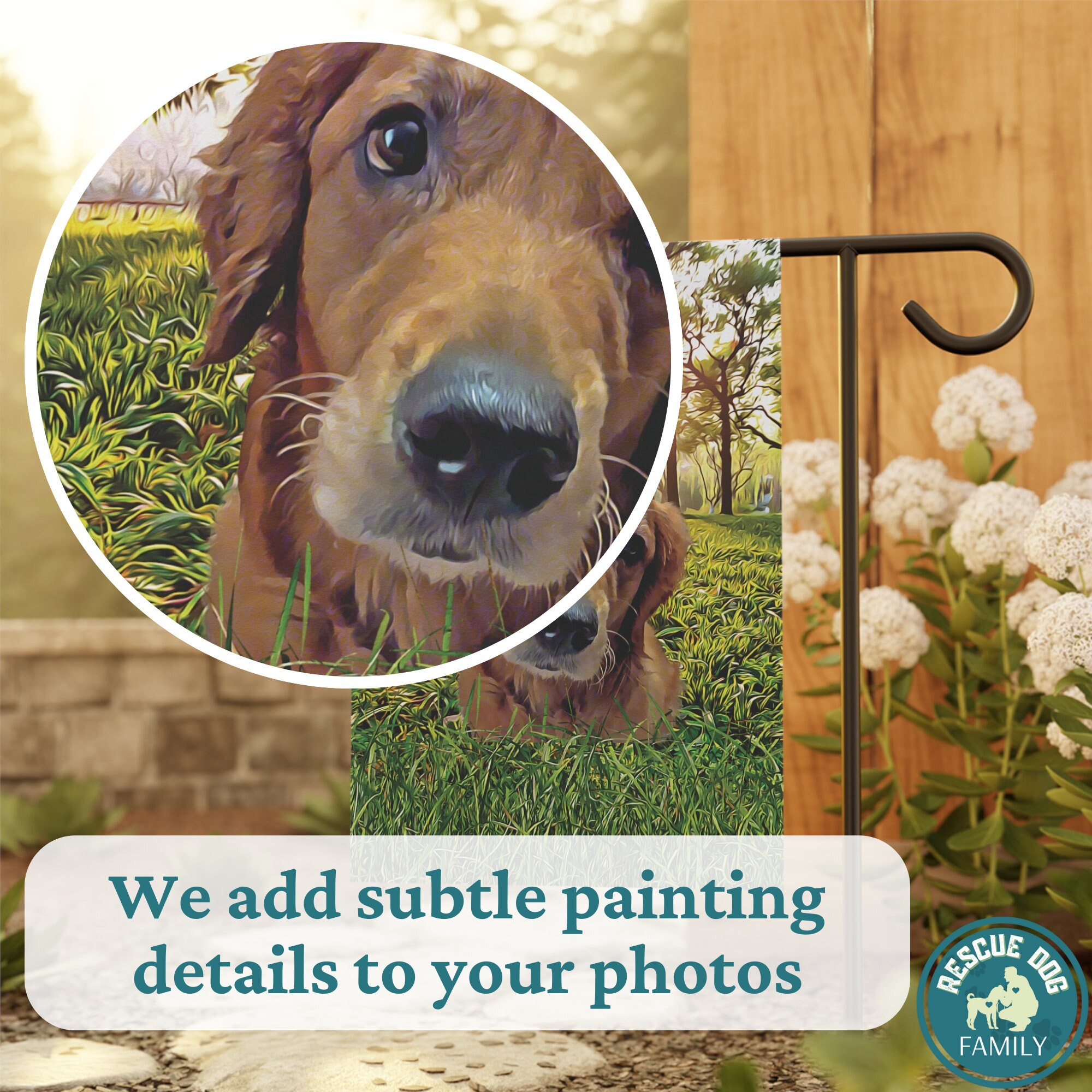Personalized Dog Garden Flag Using Dog Photo, Custom Pet Loss 12x18 ...