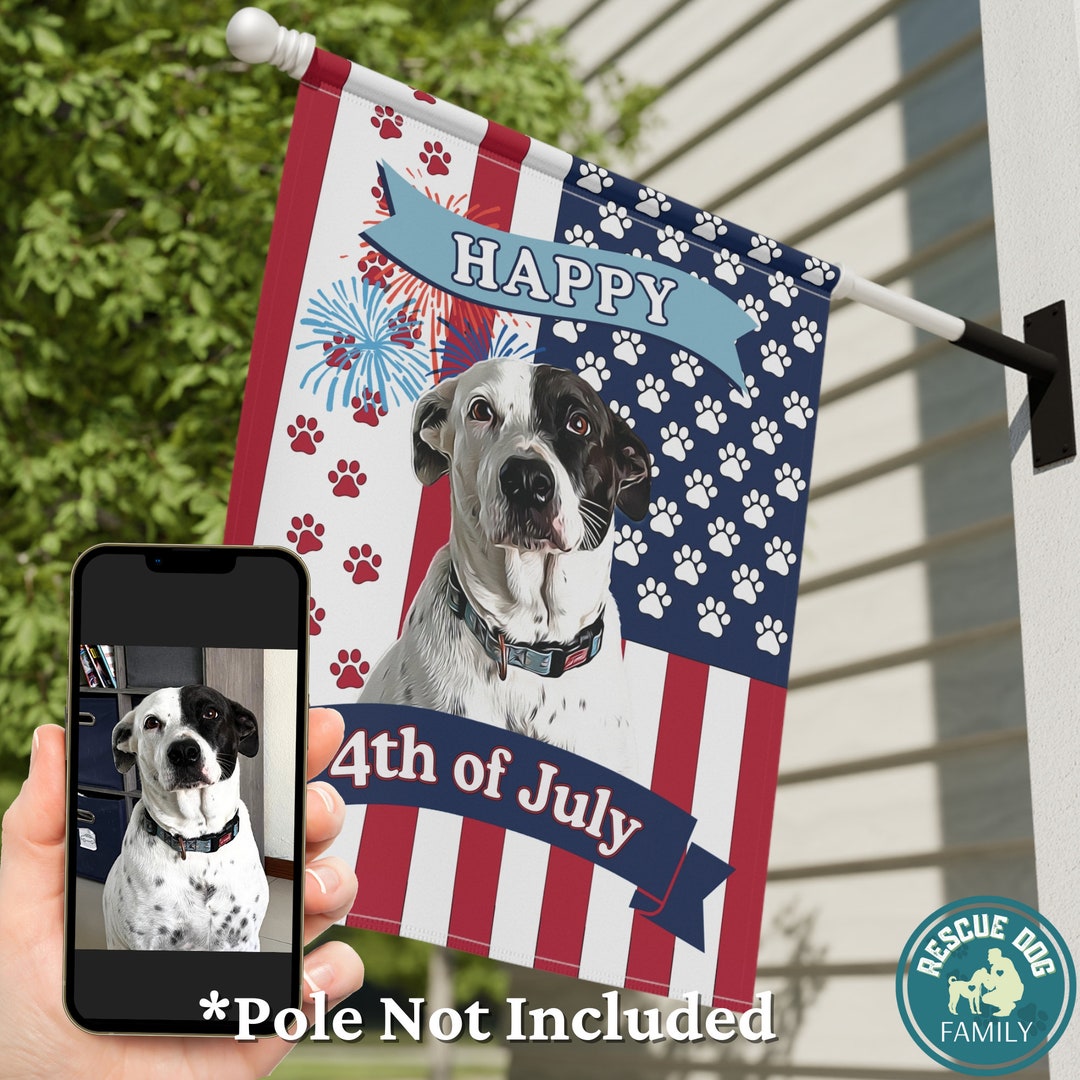 Personalized USA Dog House Flag, Custom 4th of July Pet House Banner ...