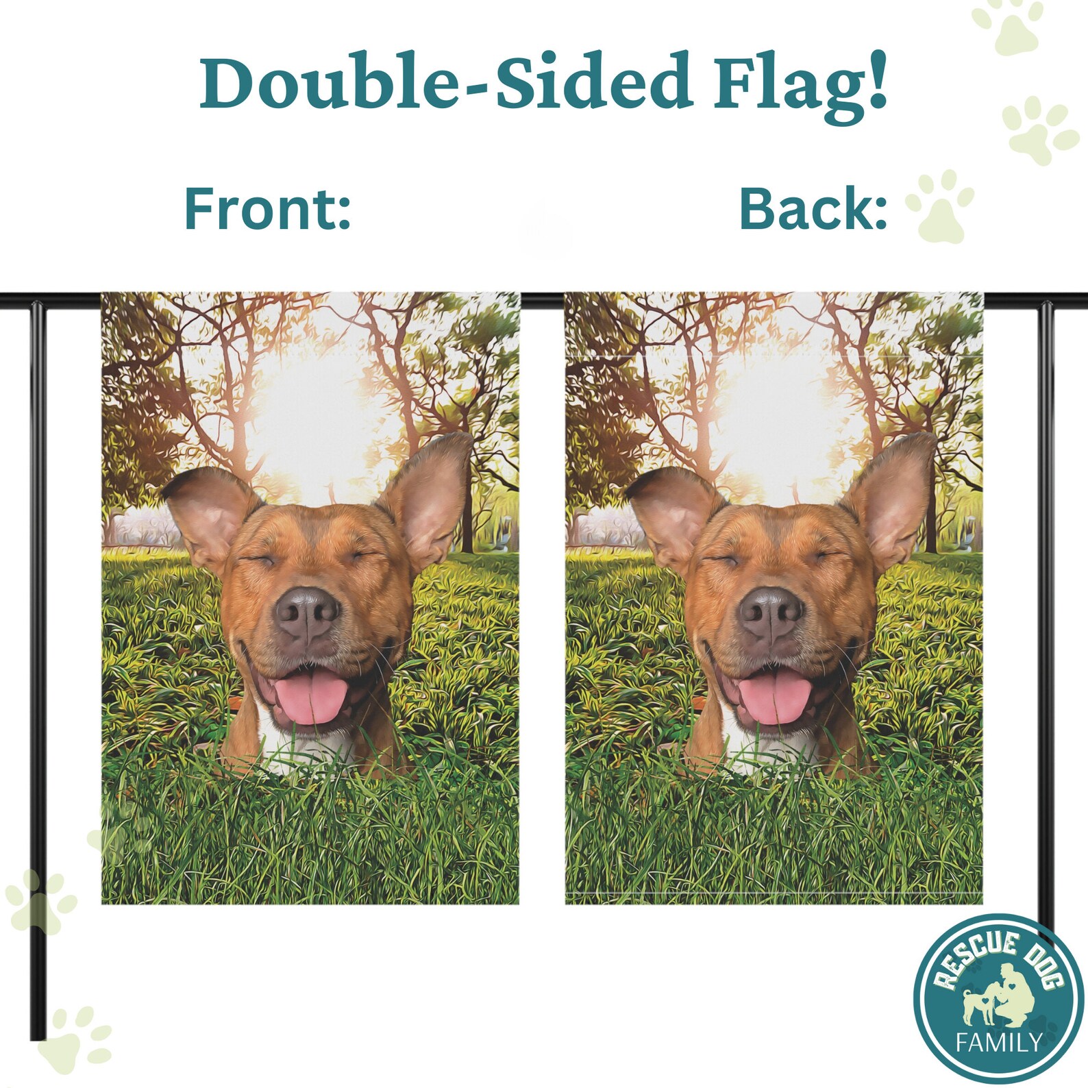 Personalized Dog Garden Flag Using Dog Photo, Custom Pet Loss 12x18 ...