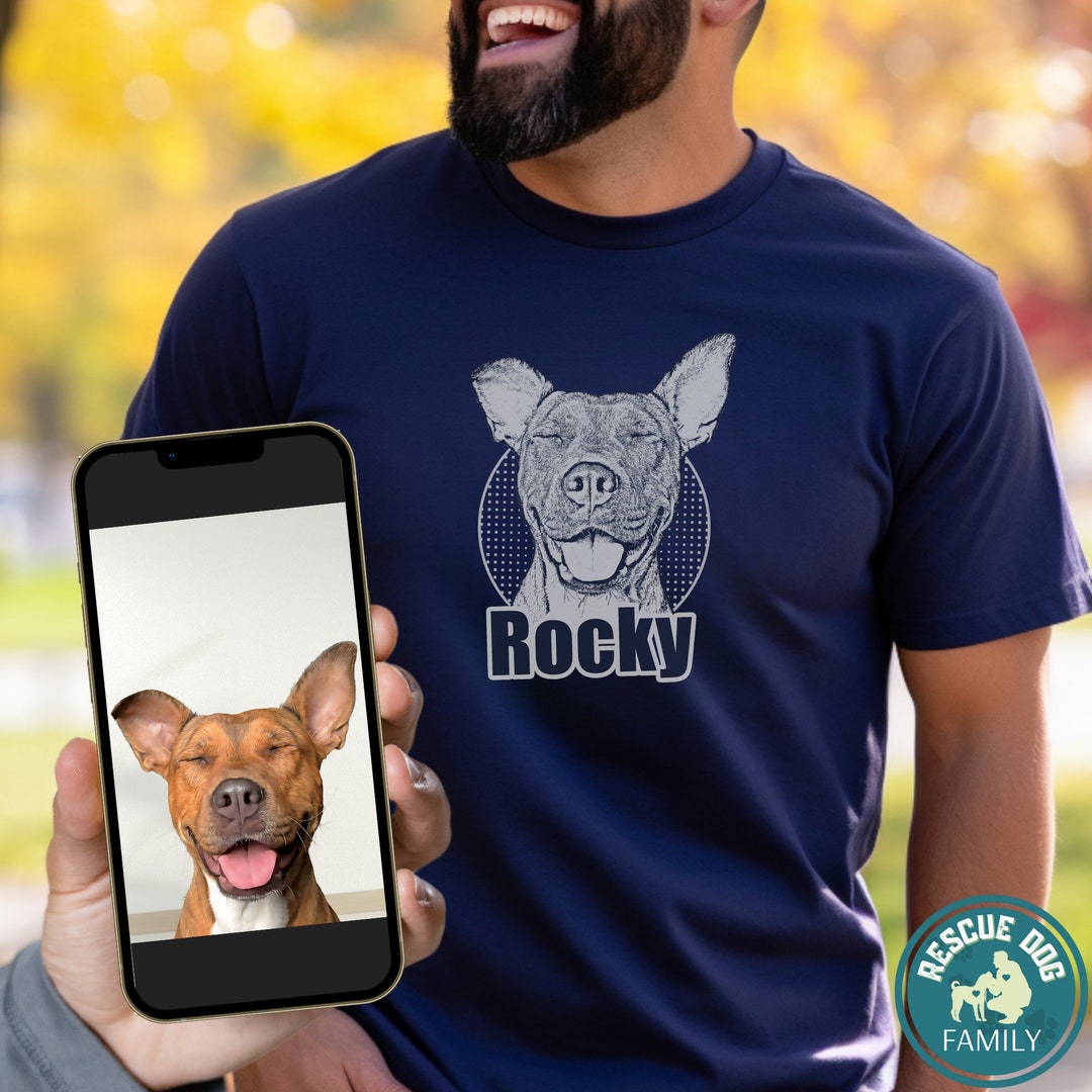 Custom Dog Face T Shirt Using Dog Photo, Personalized Dog Owner & Dog ...