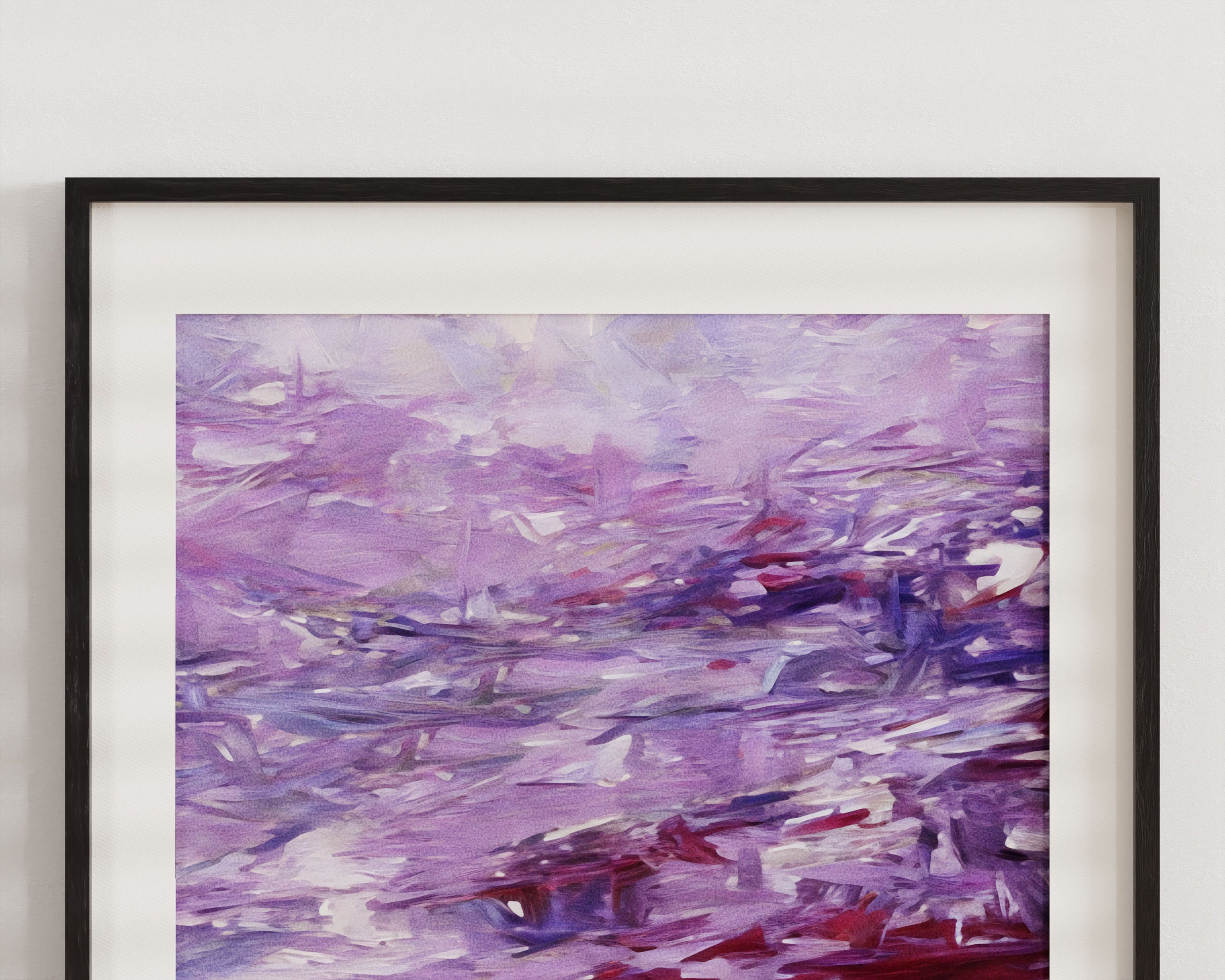 Abstract Painting, Abstract Twilight Waves, Digital Painting, Digital ...