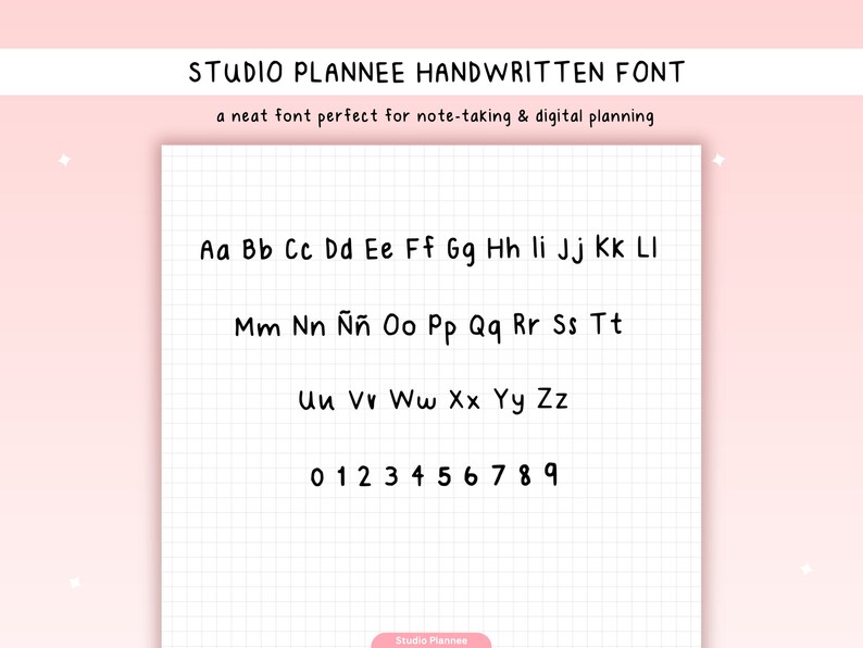 Note Taking Handwritten Font, Aesthetic Font, Cozy Handwritten Font ...